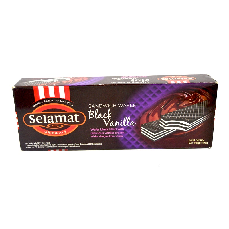 Jual Selamat Wafer Black Vanila 145Gr | Shopee Indonesia