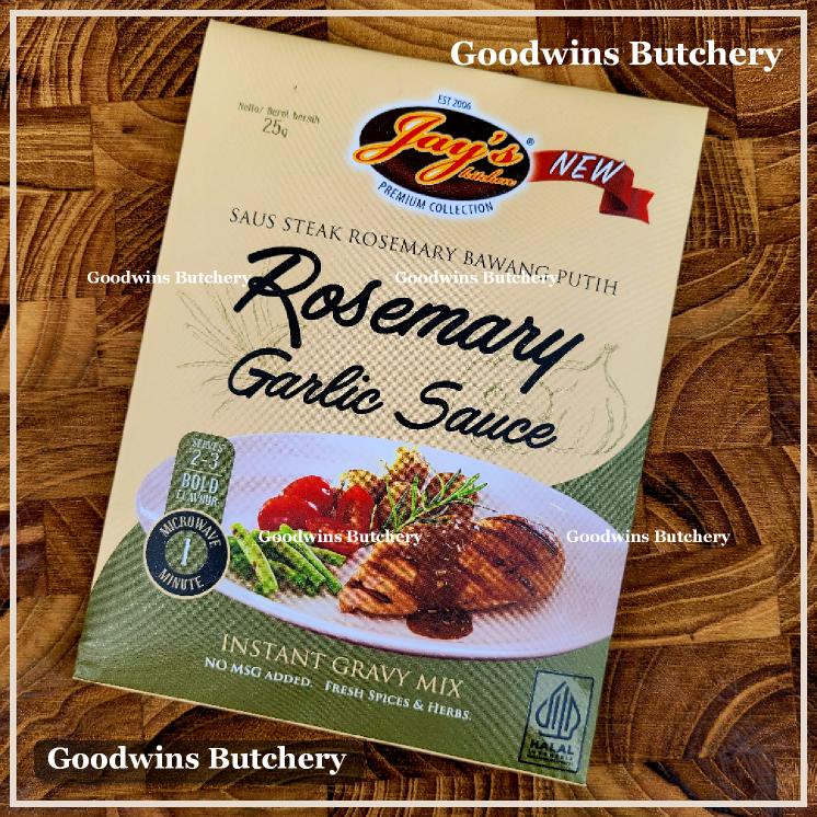 Jual Jay's gravy sauce ROSEMARY GARLIC saus steak Jays Kitchen 25g ...