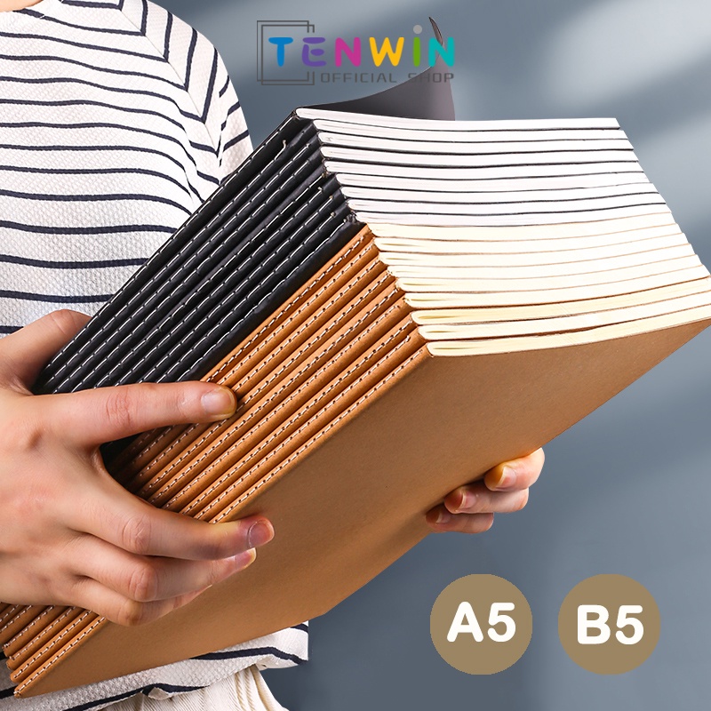 Jual Buku A5 Buku Tulis Notebook A5 B5 Buku Hitam 36 Lembar Lined Grid