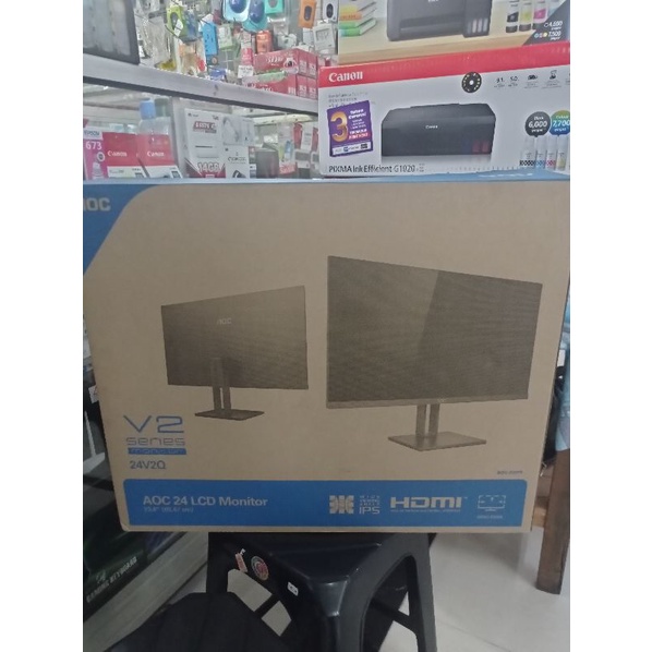 Jual MONITOR LED merk AOC LED 24” 24V2Q|75Hz|5ms|FreeSync|IPS FRAMELESS ...