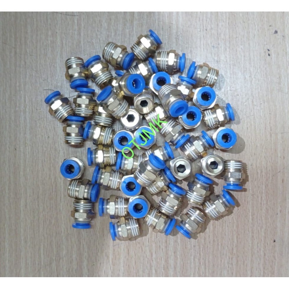 Jual FITTING MALE LURUS PNEUMATIC / MPC 06-M5 / PC 06-M5 / SELANG 6MM ...