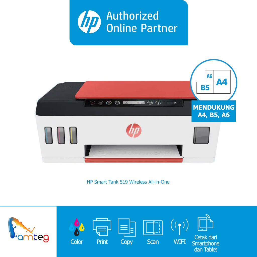 Jual HP Printer Smart Tank 519 All in One Print Scan Copy Wireless ...