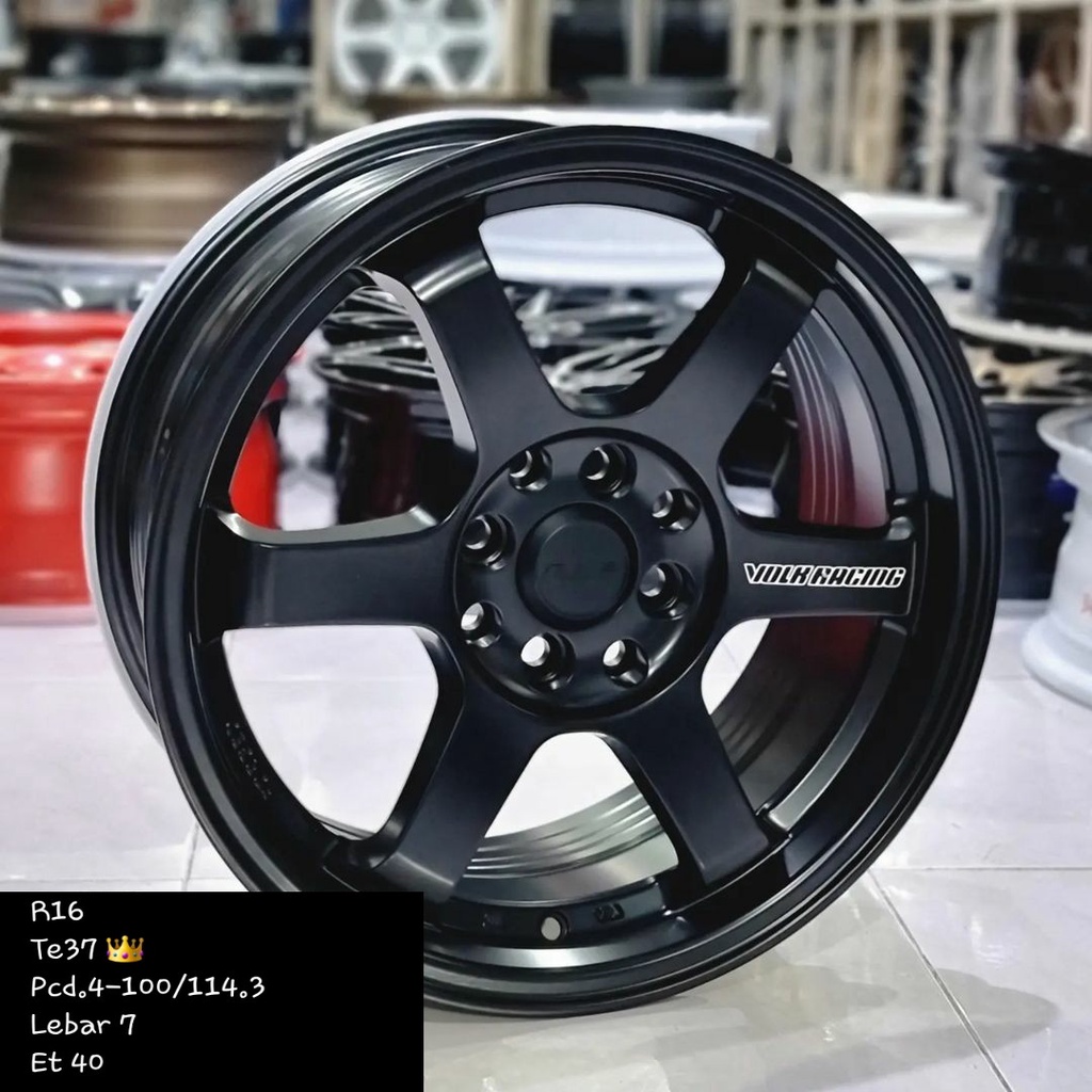 Jual velg rays te37 ring 16 lebar 7 et 40 untuk brio agya ayla calya ...