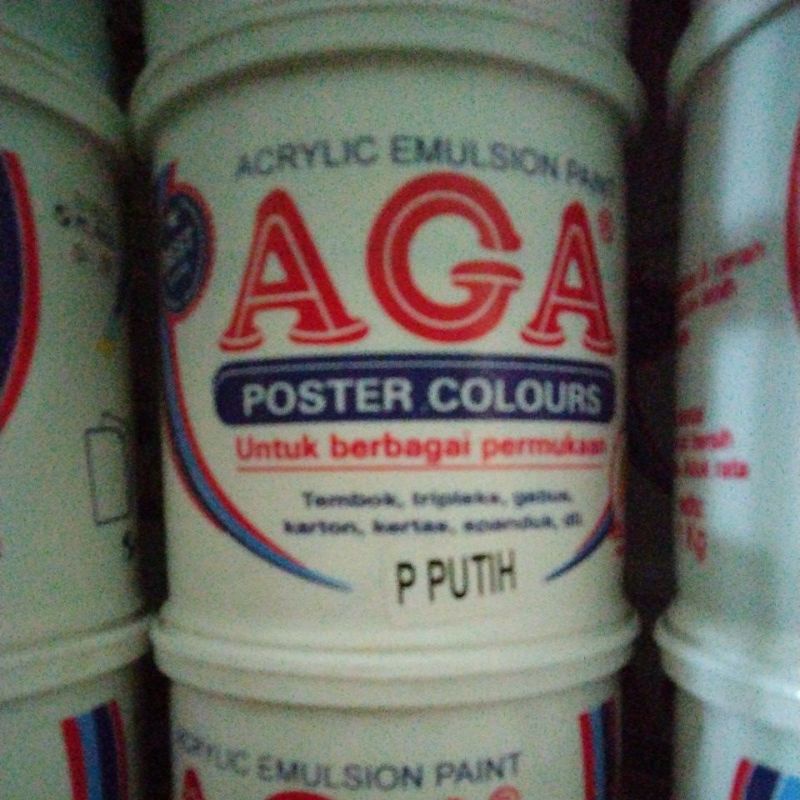 Jual Aga cat poster. cat acrilyc. hitam putih 1 kg. aga. cat spanduk ...