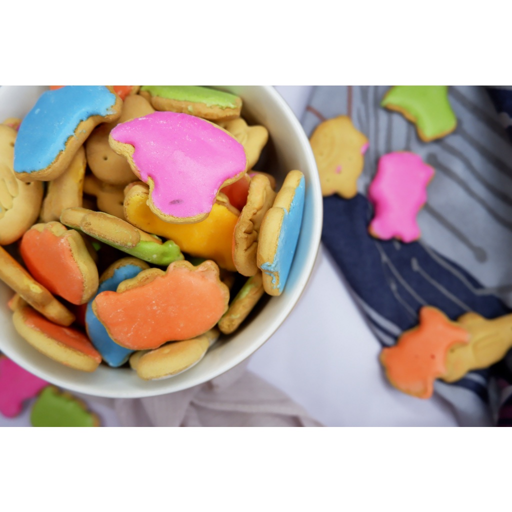 Jual Animal Biscuit Picnic Ice 250gr - Biskuit Toping Warna Warni ...