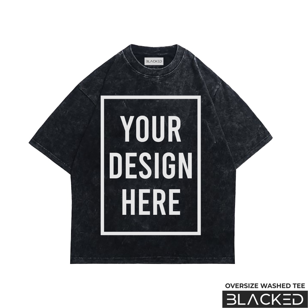 Jual (BACA DESKRIPSI!) CUSTOM KAOS WASHED OVERSIZED / BAJU STONEWASH ...