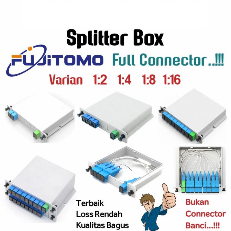 Jual Splitter Box Powerfull, Fujitomo & Xumikura, input Metal - 1/2, 1/ ...