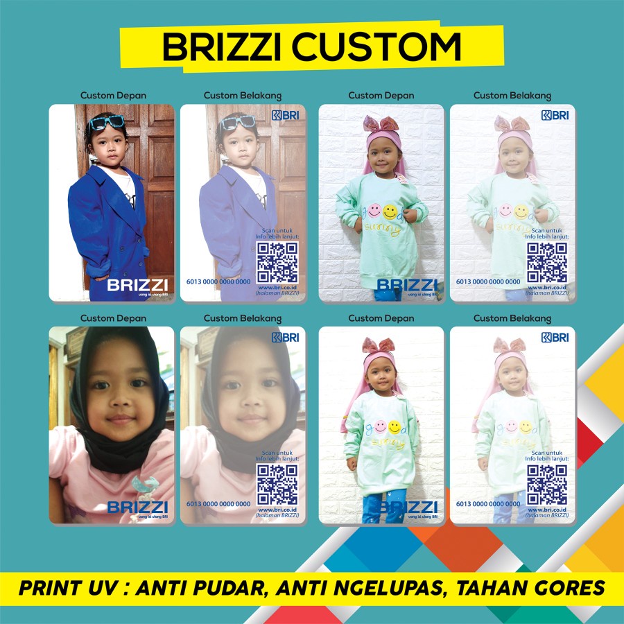 Jual CUSTOM KARTU ETOLL BRIZZI PRINT 2 SISI BANK BRI | Shopee Indonesia