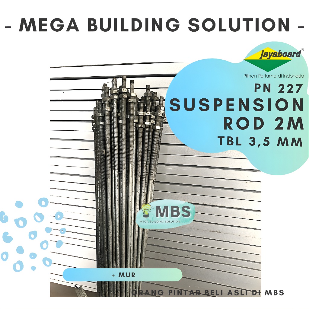 Jual Suspension Rod M4 2m PN227 / Rod Drat Rangka Plafon Jayaboard ...