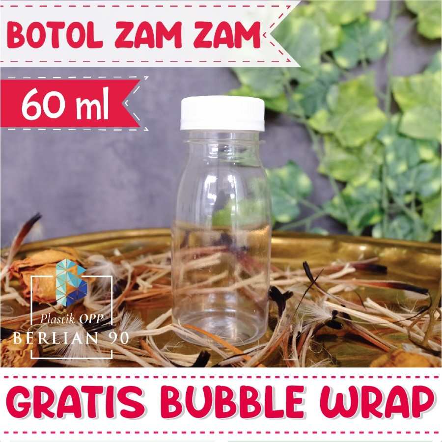 Jual Botol Plastik Air Zam zam 60 ml isi 30 pcs / Botol Plastik isi 100 ...