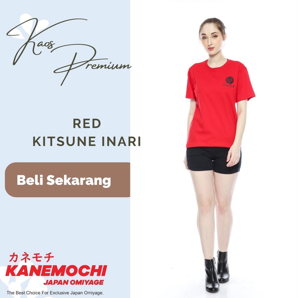 Jual Kanemochi Japan Premium Kaos Red Kitsune amp Fushimi Inari Clothing Jepang | Shopee Indonesia