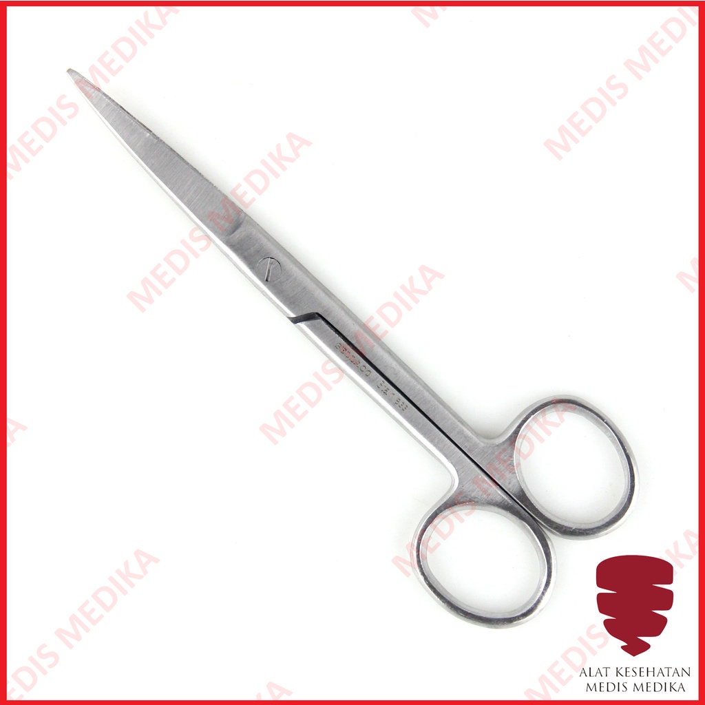 Jual Gunting Bedah Tajam Bengkok 14cm Stainless Operasi Jaringan 14 cm ...