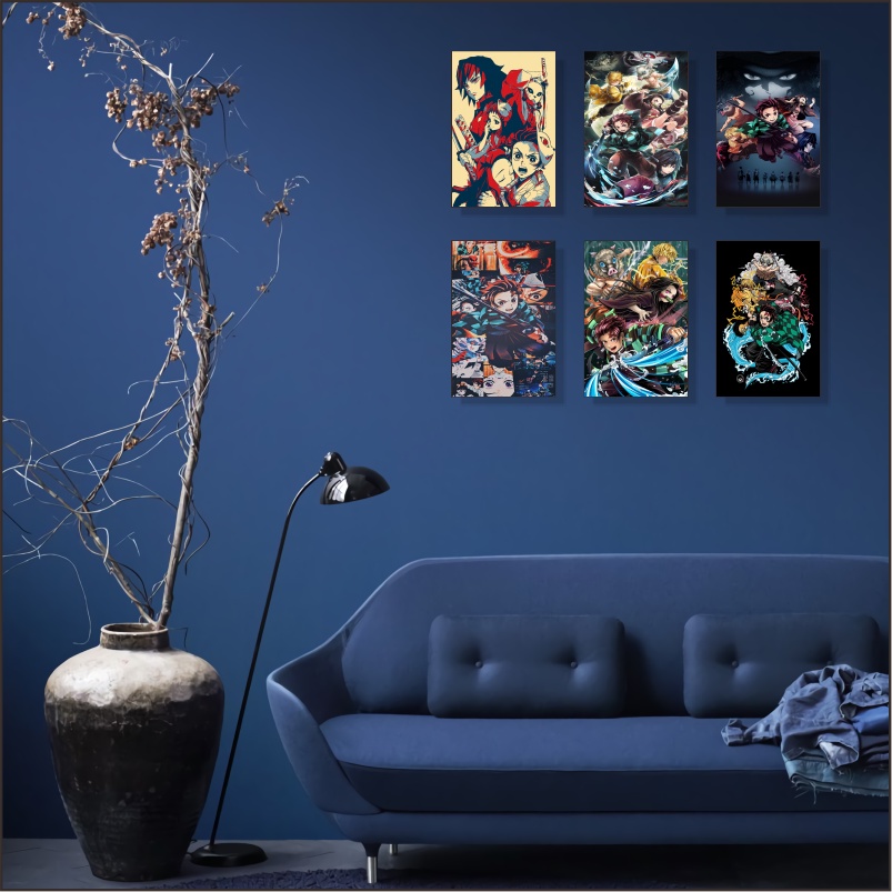 Jual Poster Dinding Kayu Motif Anime Demon Slayer/Kimetsu No Yaiba ...