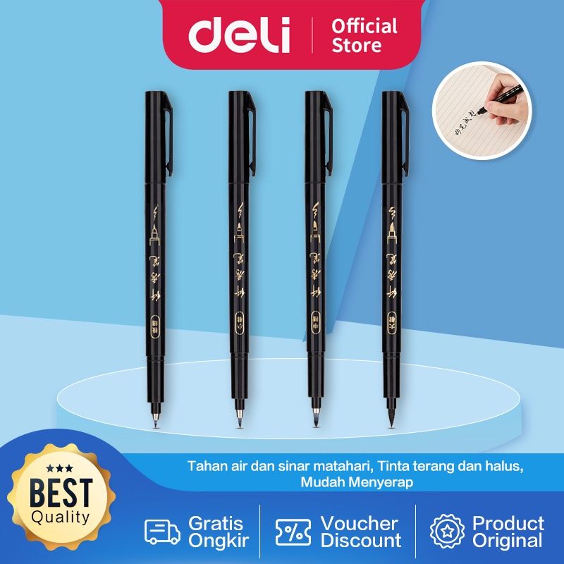 Jual Tinta deli brushpen penebal garis crayon hemat lebay | Shopee ...