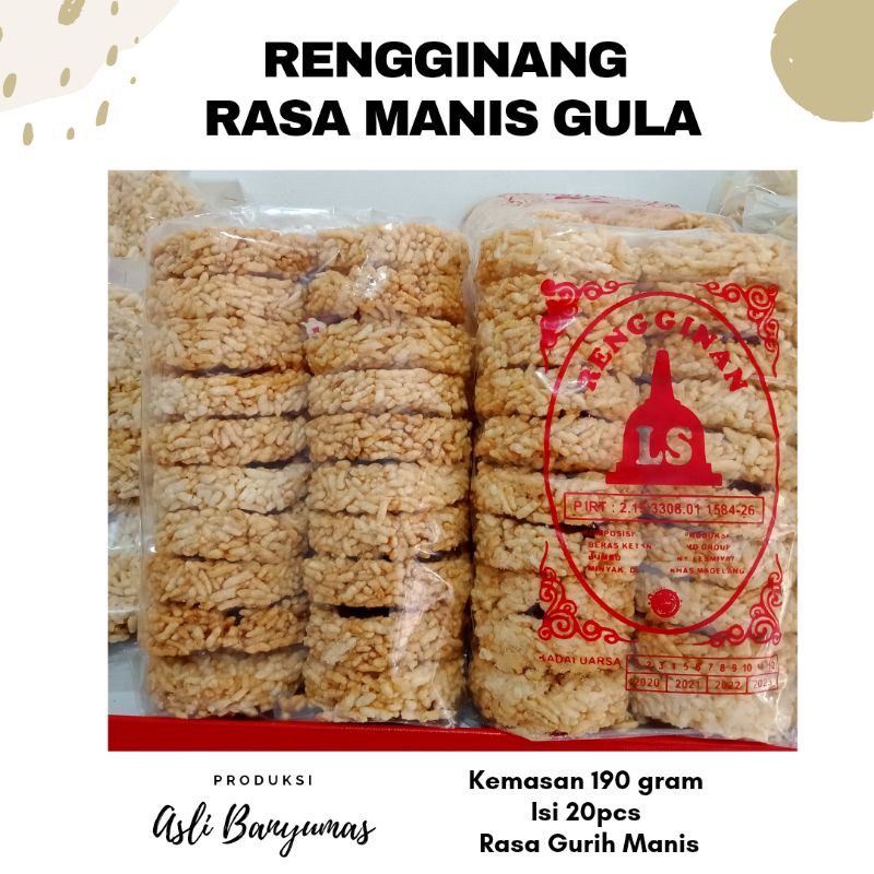 Jual RENGGINANG RASA MANIS GULA | KHAS BANYUMAS | HARGA TERJANGKAU ...