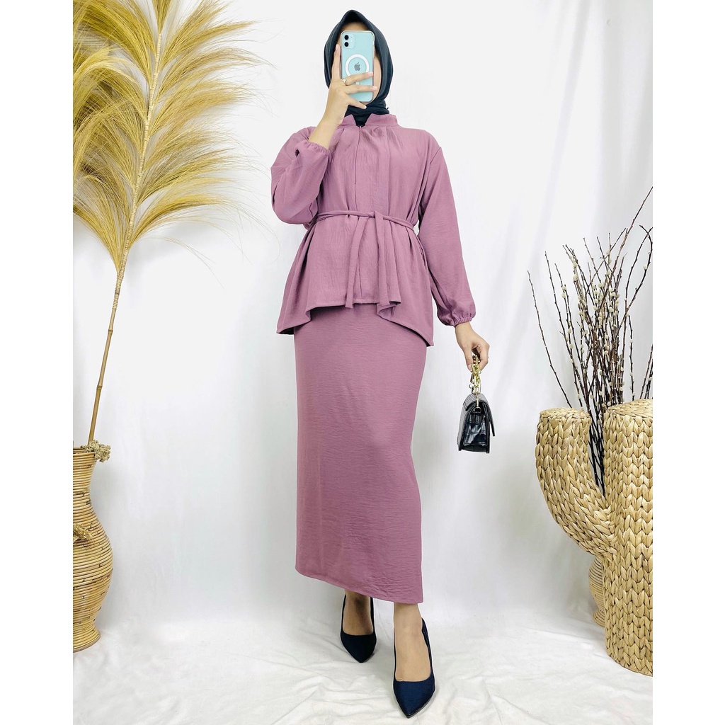 Jual Benang Raja Setelan Rok Cringkle | Shopee Indonesia