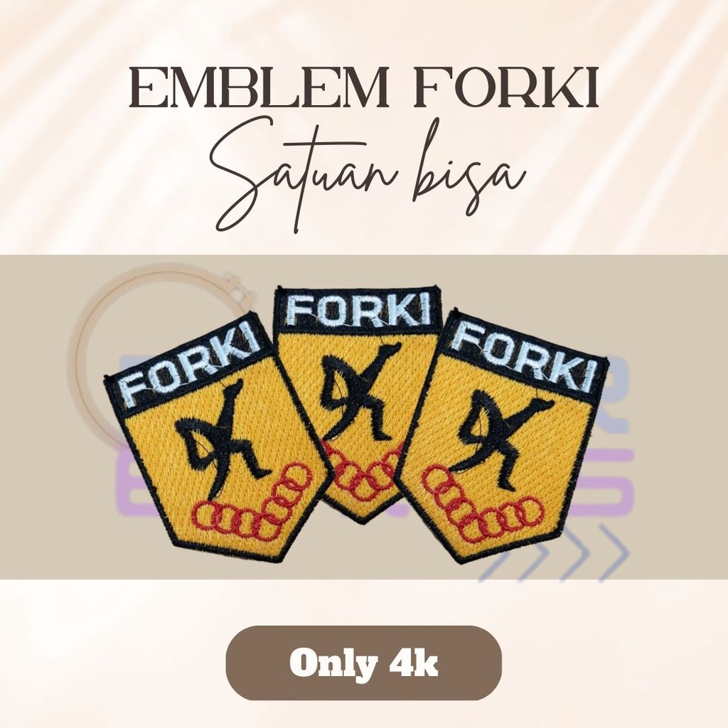 Jual FORKI | EMBLEM FORKI | PATCH FORKI | KARATE | BELA DIRI | BORDIR ...