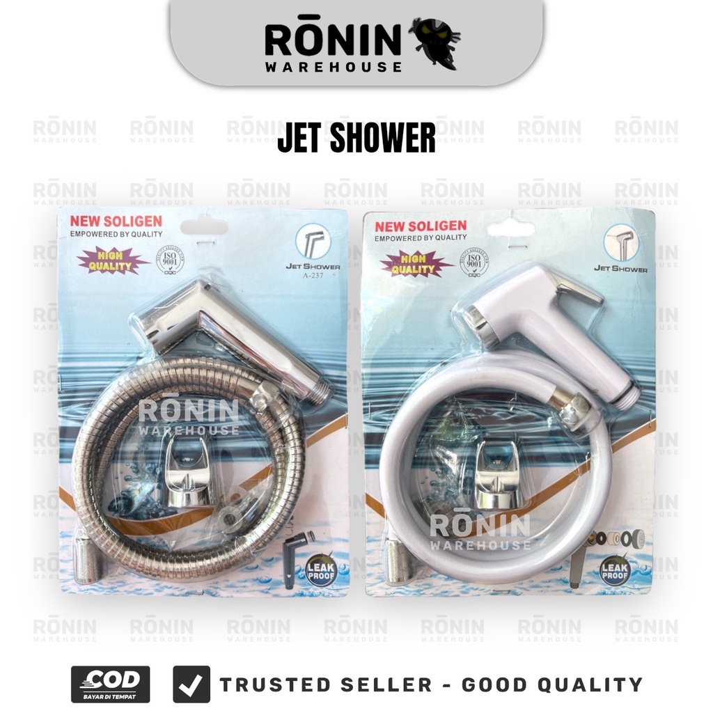 Jual SOLIGEN jet shower kamar mandi WC semprotan kloset PVC krom chrome A | Shopee Indonesia