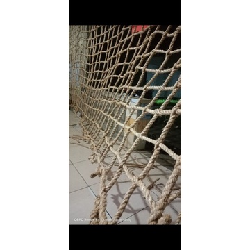 Jual jaring cargo, safety net tali Manila 8mm 8cm ukuran 1,5m x 8m ...