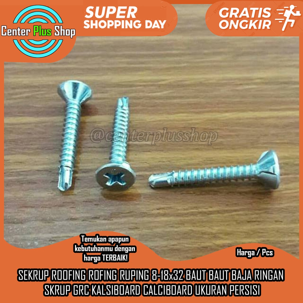Jual SEKRUP SDS Self Drilling Screw BAUT BAJA RINGAN BAUD UKURAN 8X32 ...