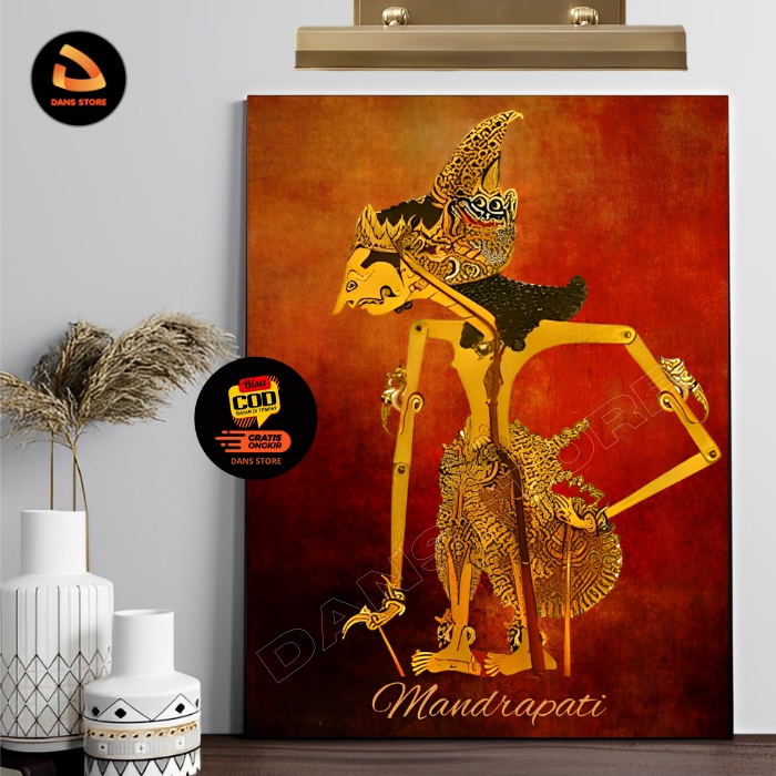 Jual Poster Wayang Kulit Mandrapati Hiasan Dinding Bahan Art Carton dan ...