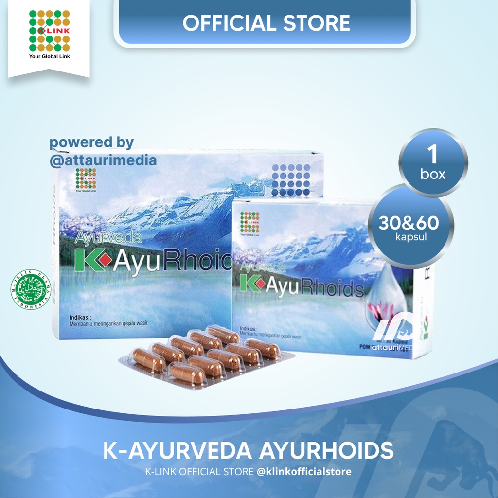 Jual K-Ayurveda AYURHOIDS Original K-Link (1 Box isi 30 & 60 Kapsul ...