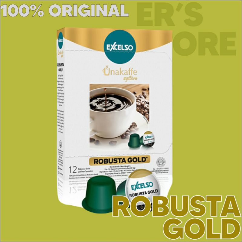 Jual KOPI EXCELSO CAPSULE UNAKAFFE ROBUSTA GOLD BOX (12 PCS) | Shopee ...