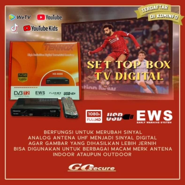 Jual PILIHAN MENARIK! SET TOP BOX TV DIGITAL TENNOX DVB T2 EWS UHF HD ...
