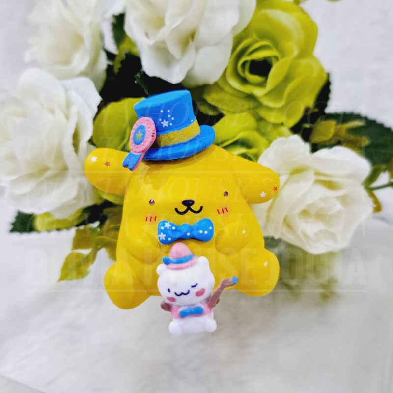 Jual Action Figure Pompompurin Topi Tuxedo Cake Topper Pompompurin Star ...