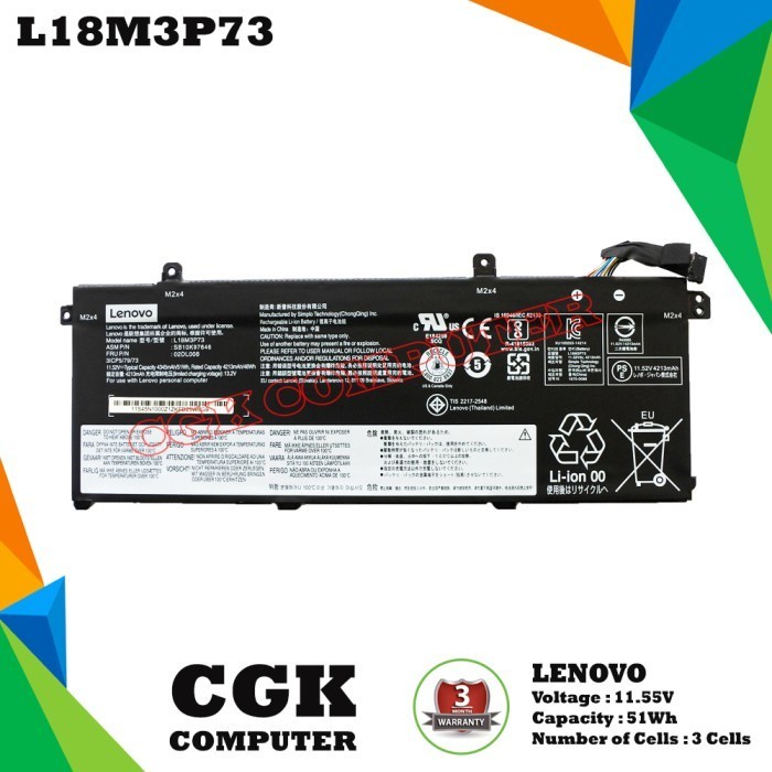 Jual Baterai Laptop Original Lenovo ThinkPad P14S T14 GEN 1 GEN 2 ...