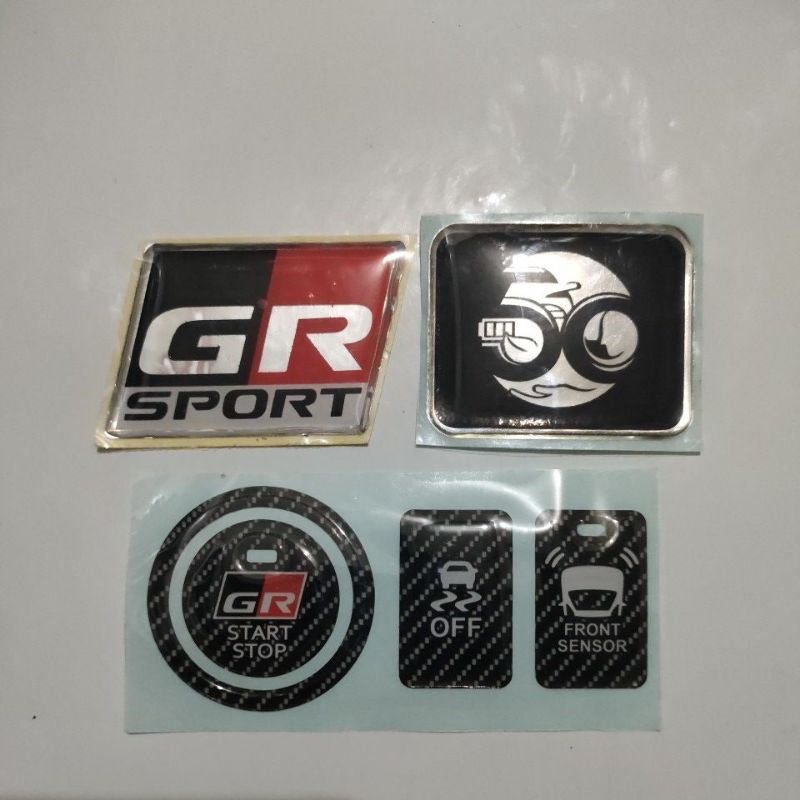 Jual Stiker Timbul Logo GR SPORT & Start Stop + Front Sensor + 50 Th ...