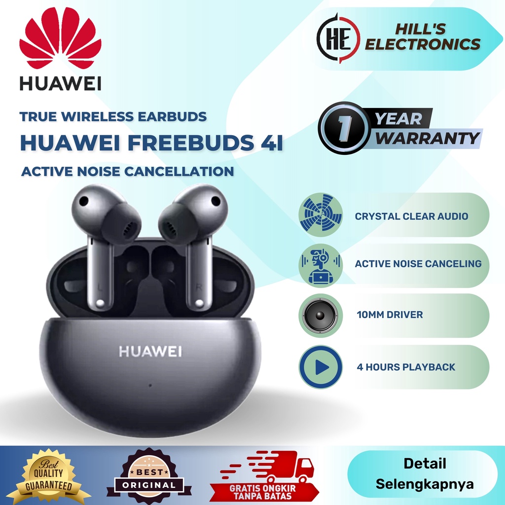 Jual Huawei Freebuds 4i Active Noise Cancellation Garansi Resmi