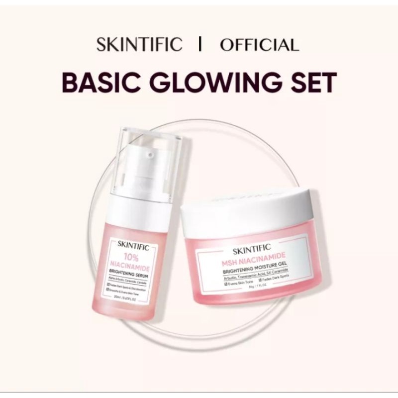 Jual Skintific Basic Glowing Set 2pcs (Moisturizer dan Serum Skintific ...