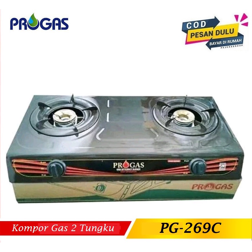 Jual Kompor Gas Progas PG-269C Kompor Gas 2 Tungku Teflon | Shopee ...