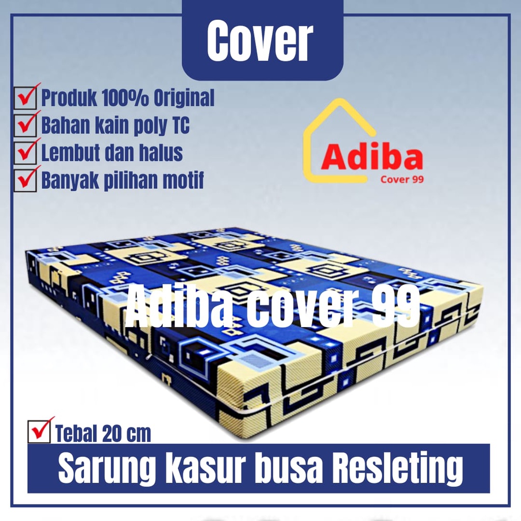Jual Sarung Kasur Busa Resleting Tebal 20 cm / Cover Kasur Busa Inoac ...