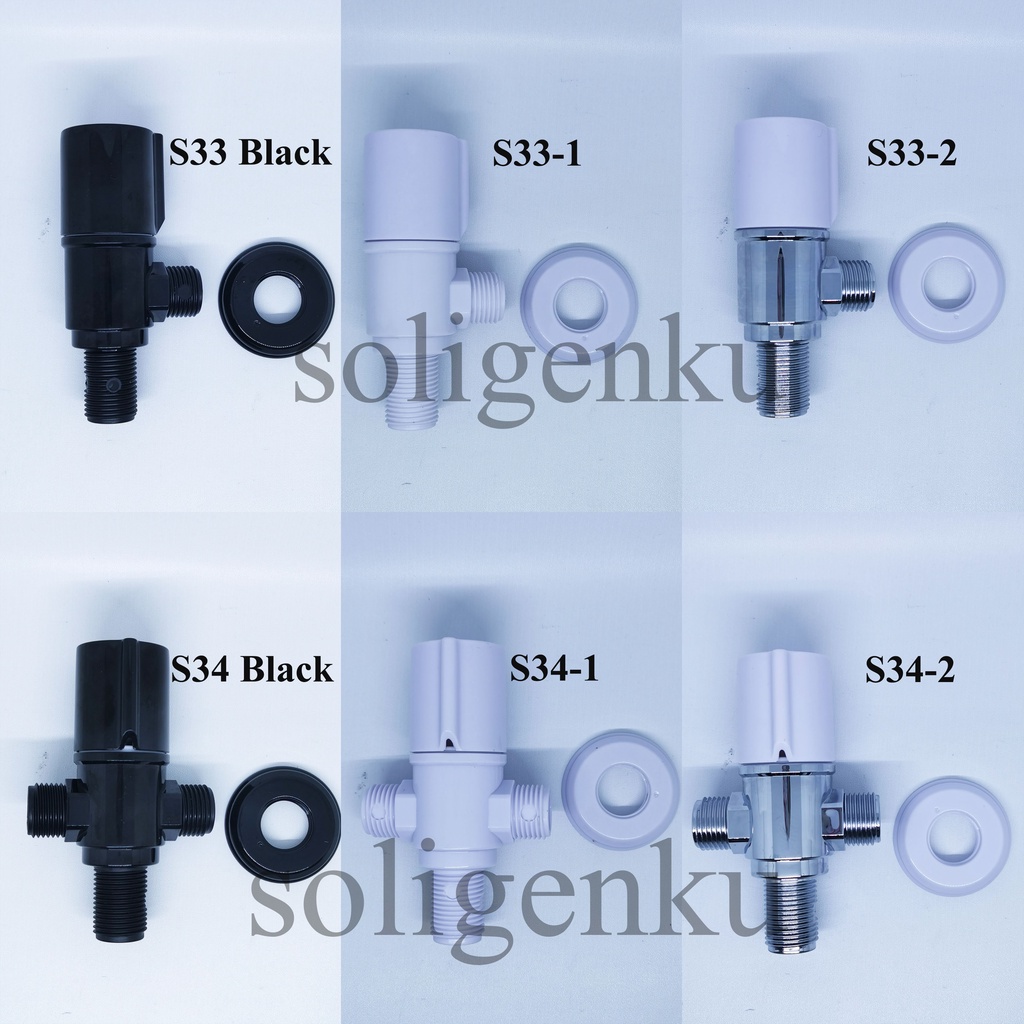 Jual Stop Kran Kloset Soligen 2 Cabang Double PVC Jet Shower Keran S33 S34 | Shopee Indonesia