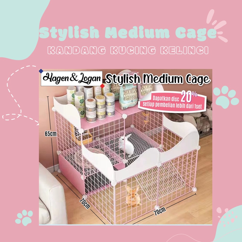 Jual Stylish Medium Cage / Kandang Kelinci Marmut Cavy | Shopee Indonesia