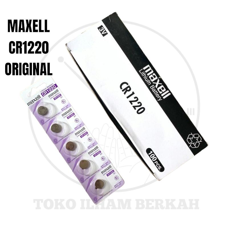 Jual BATERAI MAXELL CR1220 ORIGINAL LITHIUM BATTERY 3V BATRAI CR 1220 | Shopee Indonesia