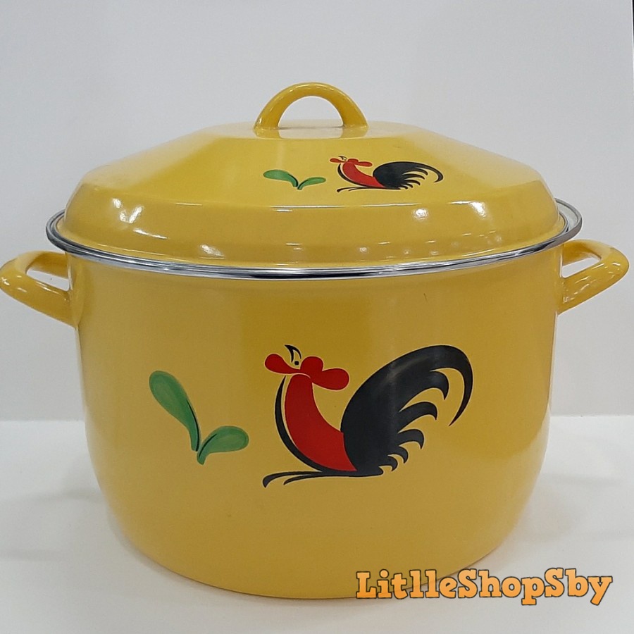 Jual Panci Jumbo Besar Enamel 34cm Kuning Ayam jago | Shopee Indonesia