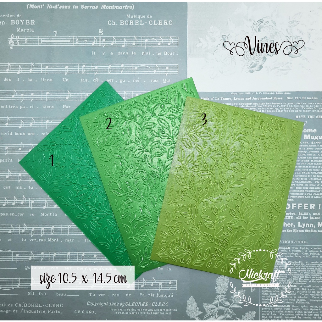 Jual Emboss Paper - VINES (Embossing Paper Folder) | Shopee Indonesia