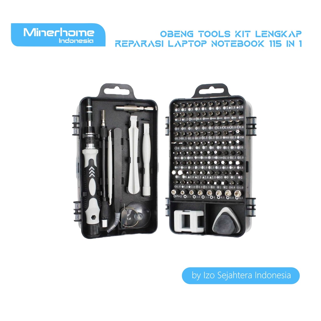 Jual Obeng Laptop HP Lengkap 115 in 1 Multifunction | Shopee Indonesia