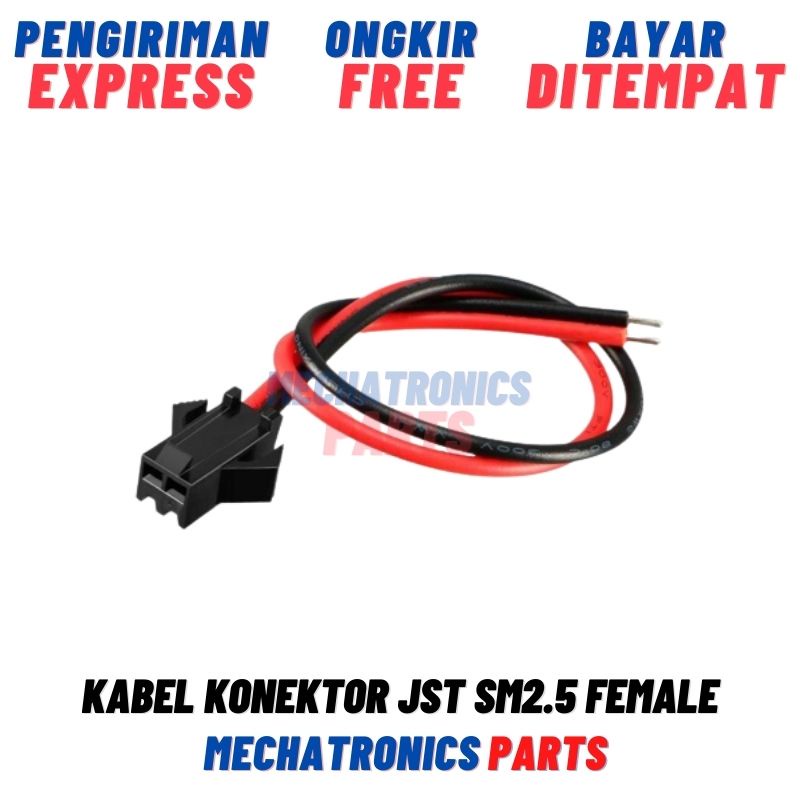 Jual Kabel Konektor JST SM2.5 Female 2Pin Soket Terminal Connector Pengait SM 2.5 2 Pin 2P ...