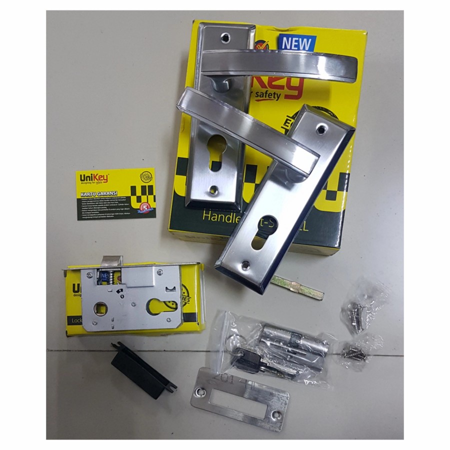 Jual Handle pintu set Unikey HP 603 ECO SMALL SN/CP. Gagang pintu Set ...