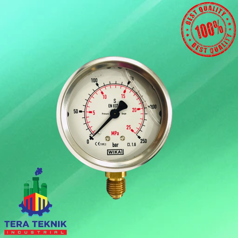 Jual Pressure Gauge WIKA 250 BAR 25 Mpa 1/4 " (READY STOCK) | Shopee ...
