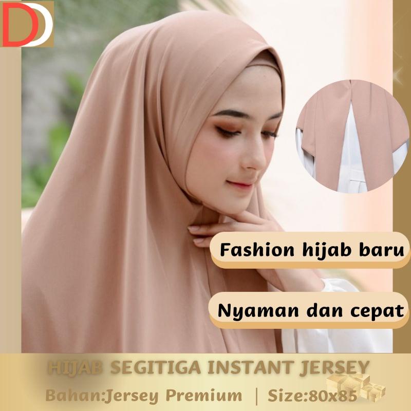 Jual Jilbab Segitiga Instan Jersey Kekinian Hijab Segitiga Instan