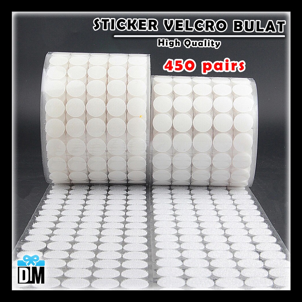 Jual Sticker Velcro Bulat Perekat Doube Side Bahan Nilon Perekat ...