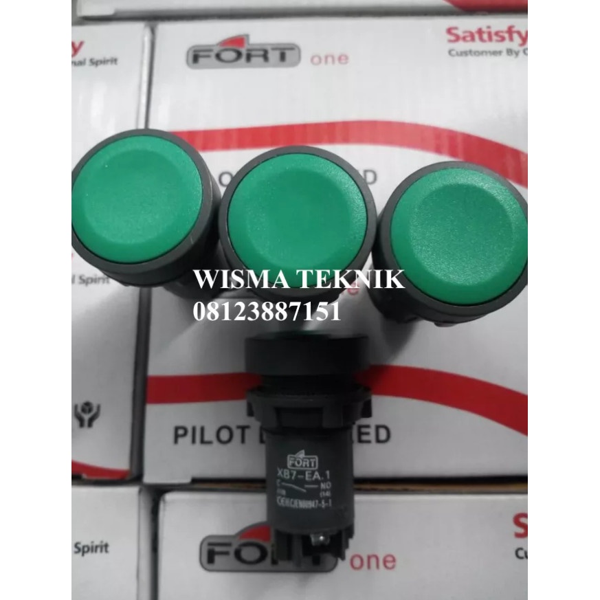 Jual Push Button Switch Fort 22mm XB7EA FORT HIJAU NO | Shopee Indonesia