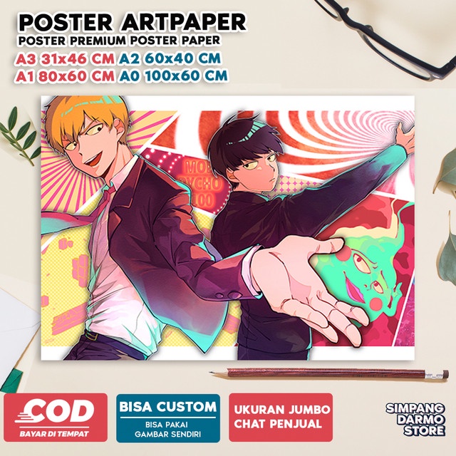 Jual Poster Mob Psycho 100 Shigeo Kageyama Katsuya Ekubo Tome Tenga ...
