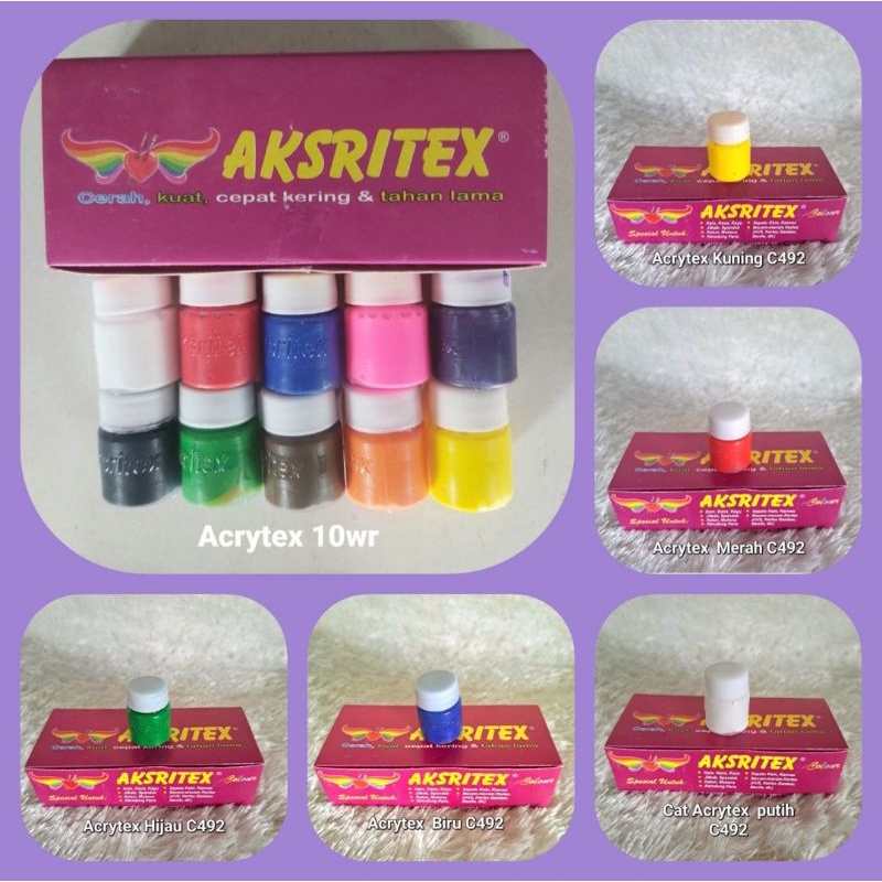 Jual (2bh)Cat Kain Aksritex/Cat Acrytex/Cat Aksritex(Bisa Pilih Warna ...