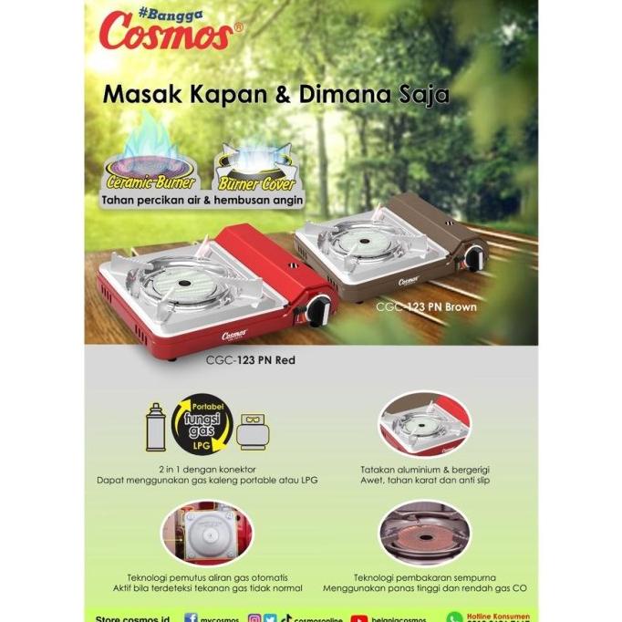Jual KOMPOR COSMOS CGC 123 P PORTABLE GAS COOKER GAS MINI + TAS BUAT ...